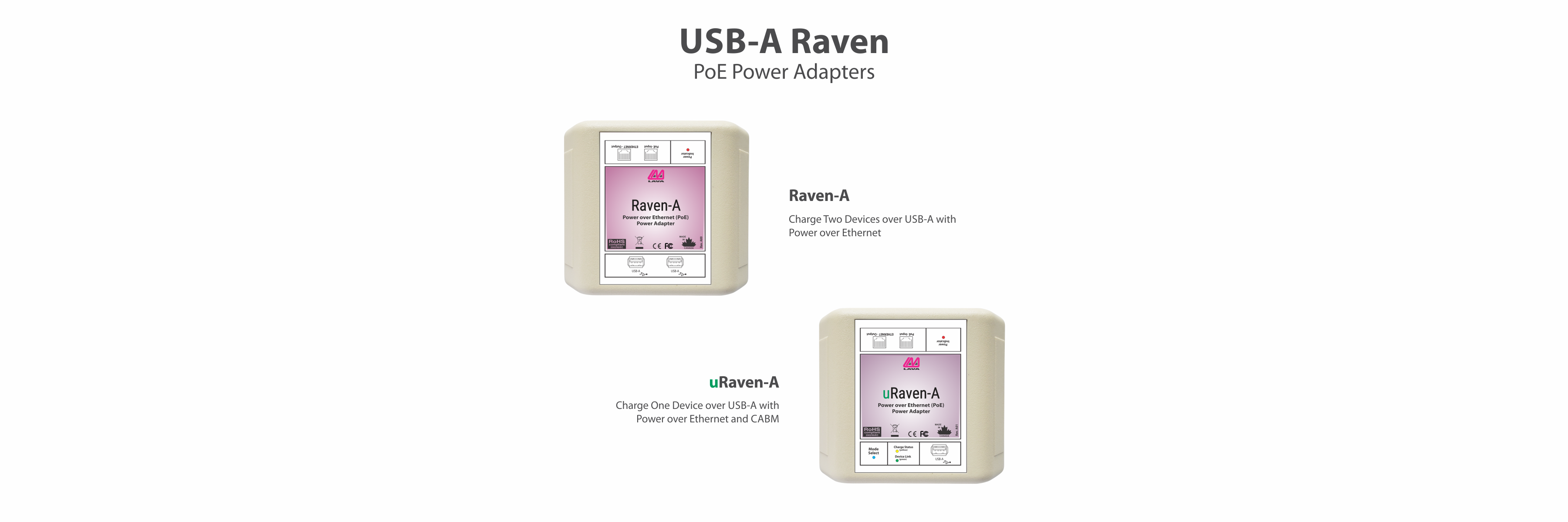 Charge Any Device over USB with Raven-A and uRaven-A PoE Power Adapters ...