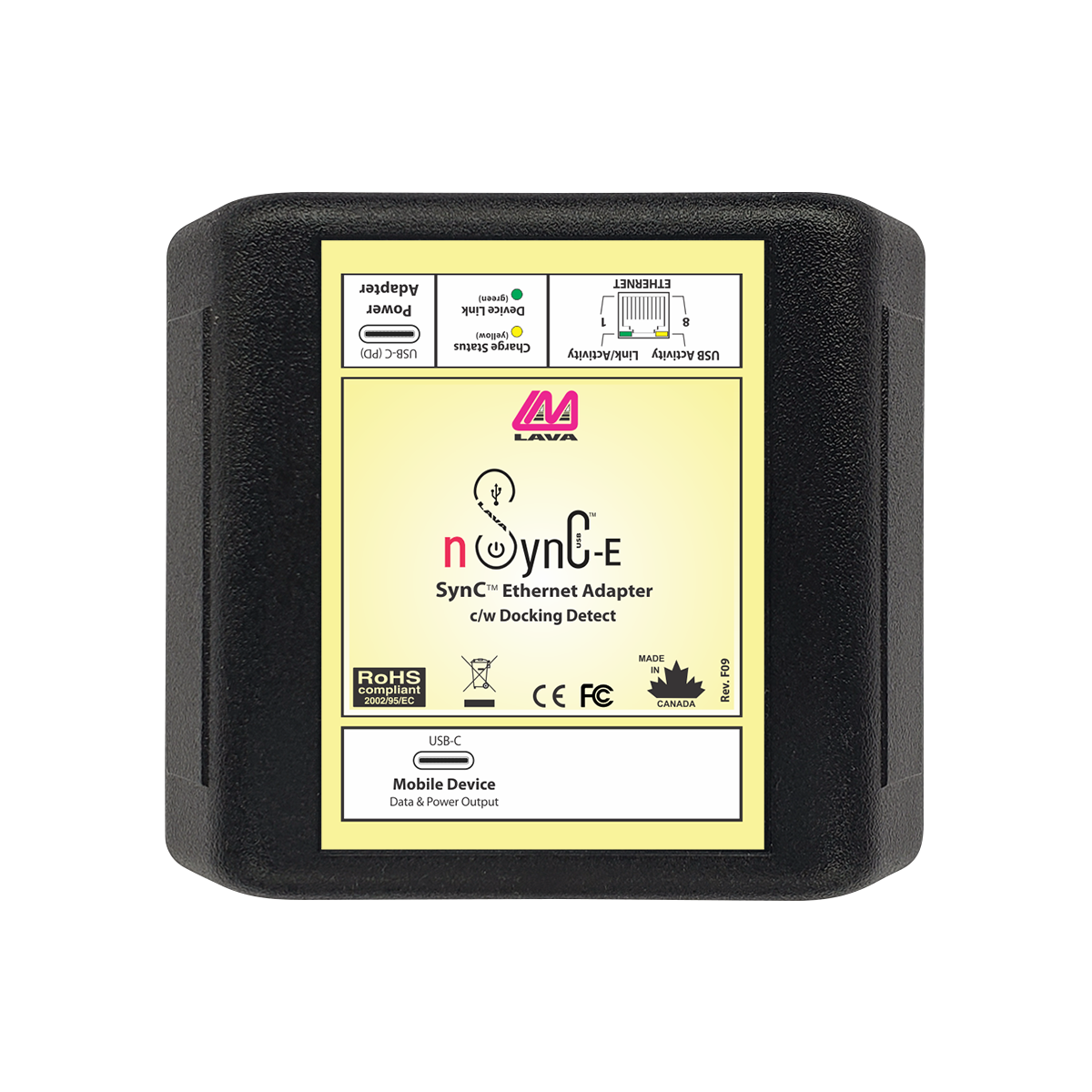 LAVA nSynC-E Power & Data Adapter + Ethernet for Tablets